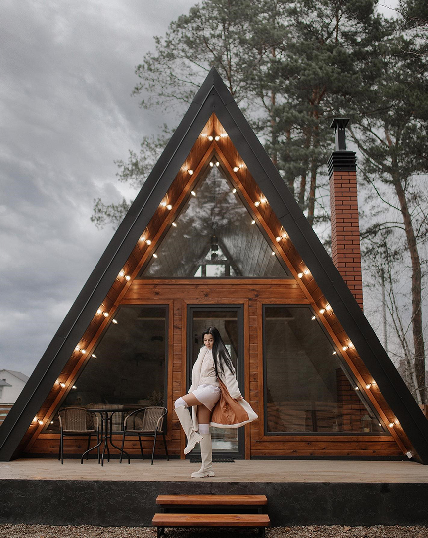 Aframe дом Shalash_brest - уютное место для отдыха в лесу