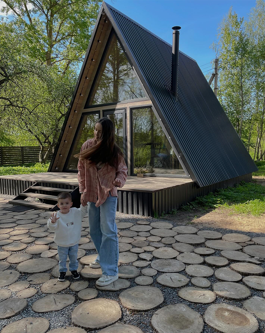 Домик Aframe - Na_Beraze шалаш на берегу реки Днепр