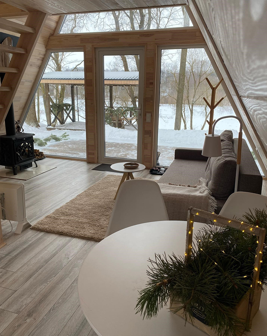 Домик Aframe - Na_Beraze шалаш на берегу реки Днепр