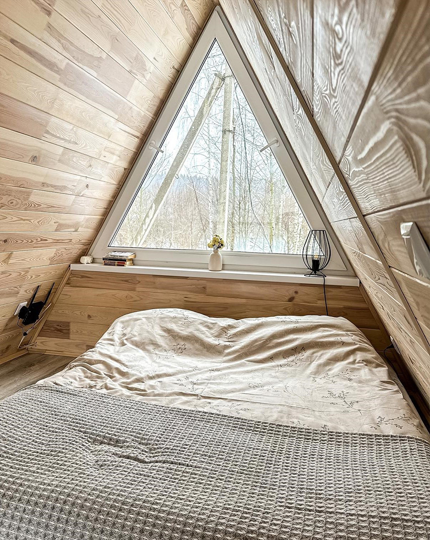 Домик Aframe - Na_Beraze шалаш на берегу реки Днепр